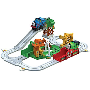Thomas and Friends Big Loader — Motorized Thomas the Train Set — Includes Thomas the Train, Percy the Train, and Terence the Tractor — Girls and Boys Ages 3 Years and Up