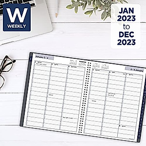 AT-A-GLANCE 2023 Weekly & Monthly Planner, DayMinder, Quarter-Hourly Appointment Book, 8-1/2" x 11", Large, Monthly Tabs, Gray (GC52007)