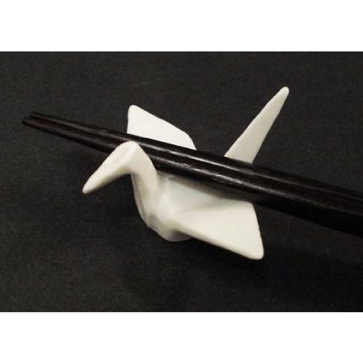 JapanBargain, Porcelain Chopstick Rest, Origami Crane Shape, Set of 4 (White)