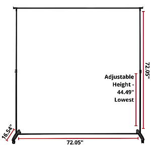 Don't Look at Me - Privacy Room Divider - Basics Extendable - Black Frame with Black Fabric