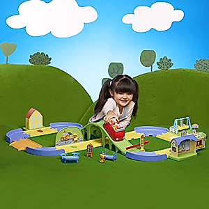 Peppa Pig All Around Peppa’s Town Playset with Car Track, Preschool Toys, Toys for 3 Year Old Girls and Boys and Up
