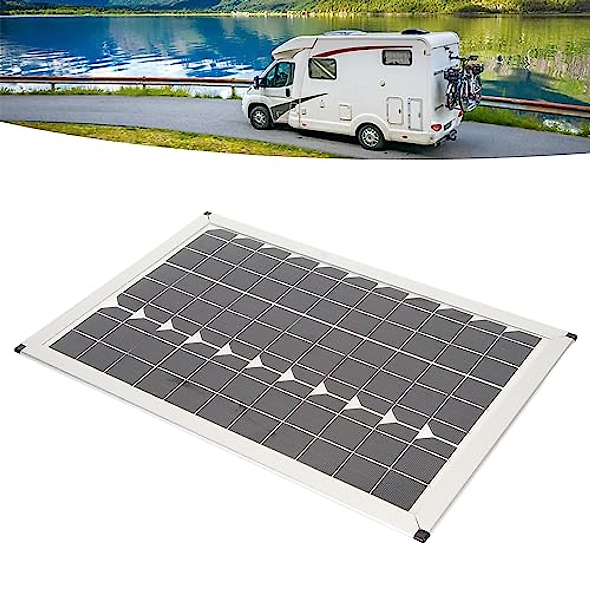 100W 12V Solar Panel Kit, Solar Battery Trickle Charger Maintainer, Waterproof Solar Panel Trickle Charger Kit, Dual USB Solar Panel Car Battery Charger for Boat Marine RV