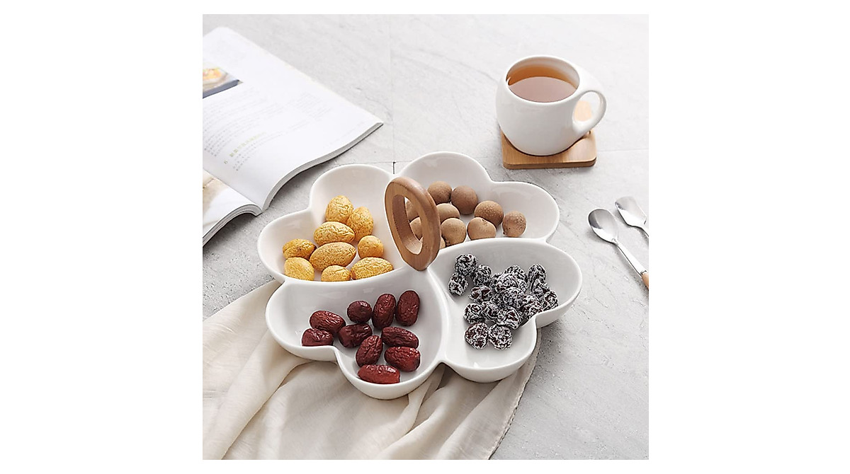 Heart-shaped Dim Sum Plate - Elegant Serving Tray