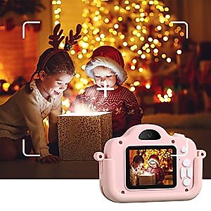 HD Camera for Children's, Front and Rear Dual 2000W HD Camera, TF-Card Max 32G, 1000mA Battery, Video Recording, Creative Photo Frame, Filter Mode, Interesting Puzzle Games,