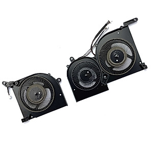 CPU+GPU Cooling Fan Replacement for MSI GS66 WS66 Stealth 10SD 10SE 10SF 10SFS 10SGS,10UG 10UH 10UE MS-16V1 MS-16V2 MS-16V3 BS5005HS-U4Q BS5005HS-U4J 16V1-G-CW 16V1-G-CCW DC5V 1.0A Fan Pair Fans