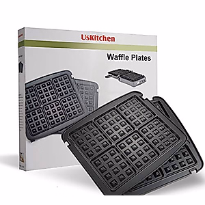 UsKitchen Waffle Plates for Cuisinart Griddler GR-150 Deluxe