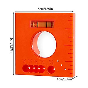 Atiger 2PCS Marks Offset Ruler with Level - 5 in 1 Multifunction Ruler for Parallel Lines for Screws or Cutting Marking Offset Marking Tool Easily Scribe Trim for The Perfect fit