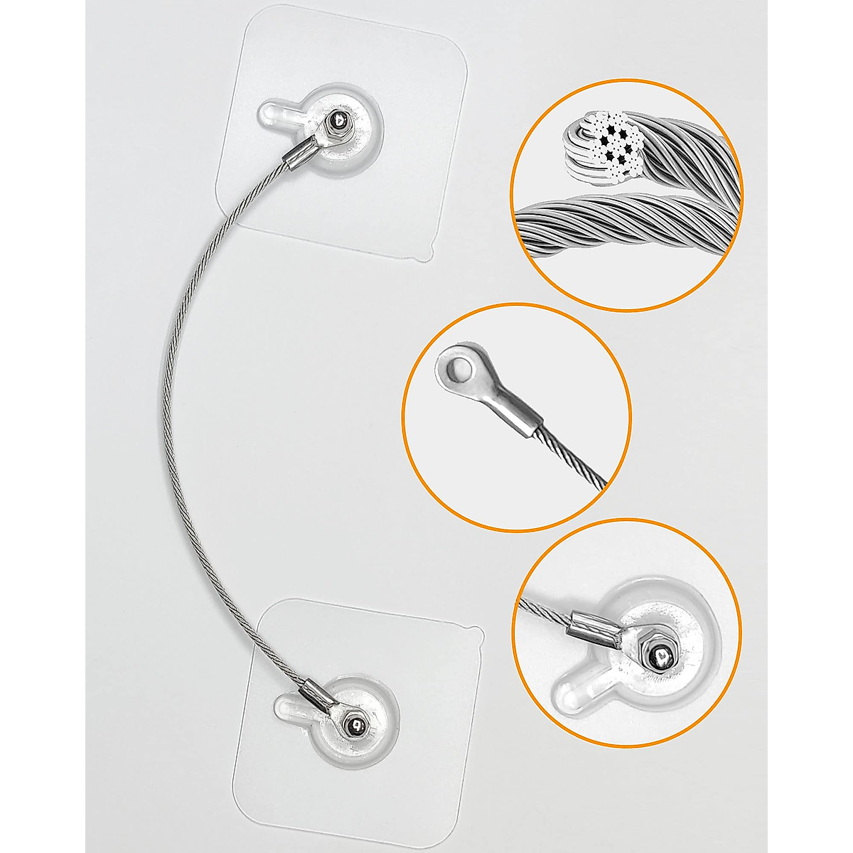 10 Pack, 16 inches Furniture Anchors Kit for Baby Proofing, Adhesive TV Safety Straps Use to Prevent Falling and Anti Tip, No Drill Dresser Or Cabinet to Wall Anchors (xicveiuz)