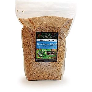 Tri-Clover by Eretz - Three Part Blend of Clovers Providing Beauty, Cover, and Natural Attractant. No Coatings or Fillers, Premium Seeds (5lb)