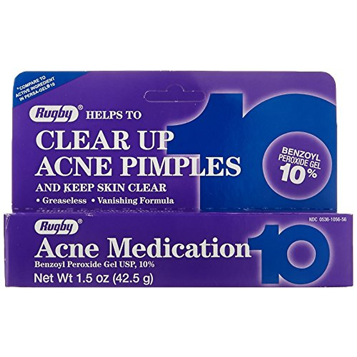 Benzoyl Peroxide 10% Generic for Oxy-10 Balance Acne Medication Gel 1.5oz 3 Pack, 3 Count
