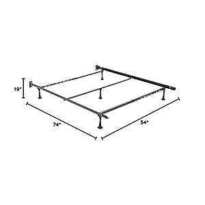 Mattress Comfort Medium Plush Eurotop Pillowtop Innerspring Mattress and 8" Wood Boxspring/Foundation Set, with Frame, Full, Size