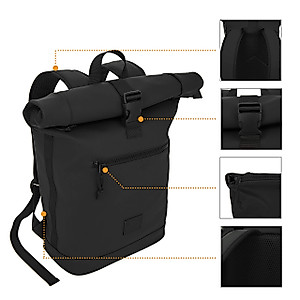 X RAY Rolltop Backpack | Leather Backpack | Travel Backpacks | School Backpack