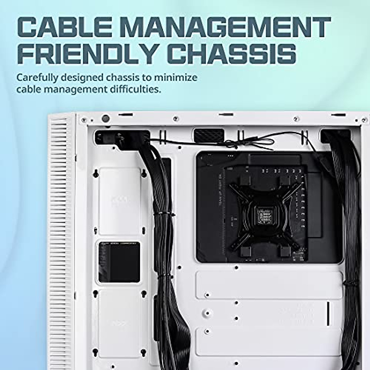 Zalman R2 White ATX Mid Tower Gaming PC Case, Mesh Front Panel, Tempered Glass, Top I/O Ports, 120mm Spectrum RGB LED Fan, Cooling System - White