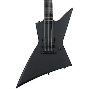 ESP LTD EX-7 Baritone Black Metal Electric Guitar - Black Satin