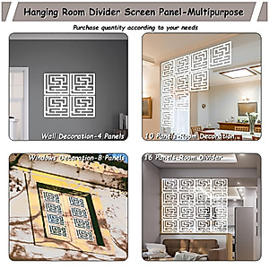 Lchen Hanging Room Divider Panel,10 Pieces Hanging Wall Divider Room Partition Wood-Plastic Thick Hanging Panel Screen Home Office Decoration(ML-S-10Panels)