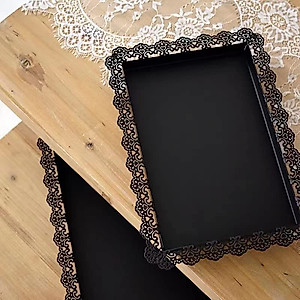 SCIEO Cake Stands Set of 5 Black Metal Cupcake Holder Dessert Display Plate for Baby Shower Birthday Wedding Party Candy Table Decoration