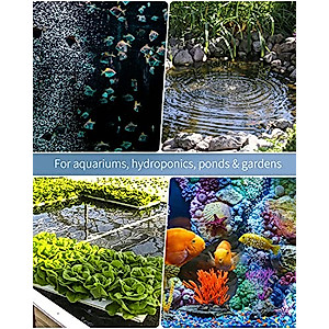 Pawfly 7 W 254 GPH Commercial Air Pump Adjustable Quiet Oxygen Aerator Pump with Air Stones 4 Outlets Manifold and Airline Tubing Accessories for Up to 300 Gallon Tank Aquarium Pond