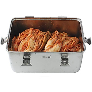 Greenkeeps All Stainless Steel Storage Airtight Food Container with Lid (11.5L (389 Oz))