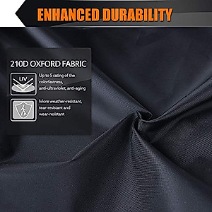 MICTUNING Motorcycle Cover Waterproof Outdoor 210D Oxford 104 Inch All Season Universal - Dirt Bike Cover Sun Protection Tear-Proof Windproof with Cloth Lock-Holes & Reflective Strip(104’’×41’’×49’’)