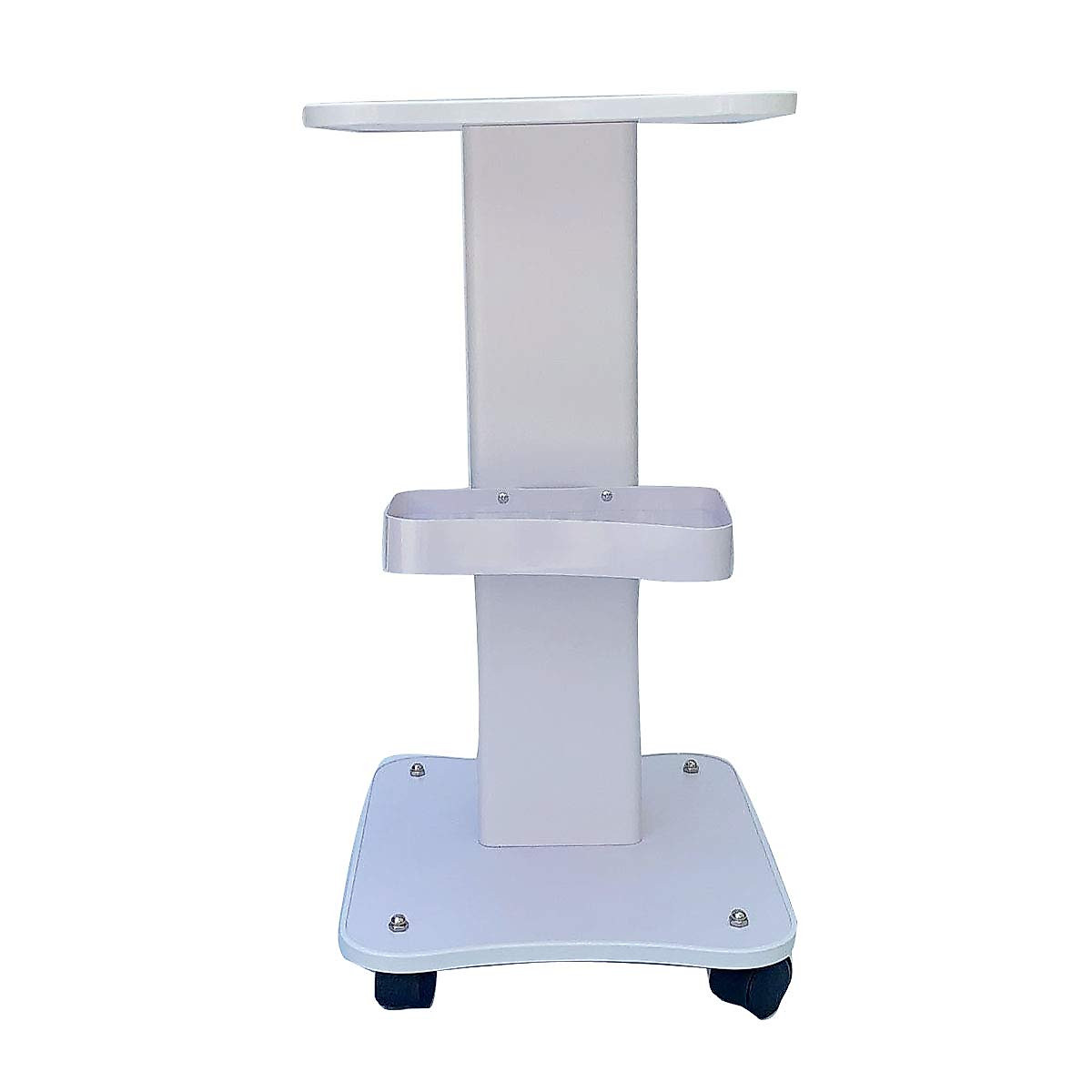 Cozyel Beauty Rolling Trolley Cart Equipment Mobile Salon Spa Service Instrument Hairdressing Storage Tray Iron Frame White