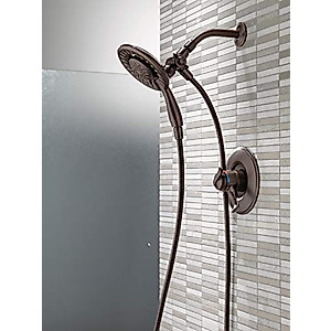 Delta Faucet Linden 17 Series Dual-Function Shower Faucet, Shower Trim Kit with 4-Spray In2ition 2-in-1 Dual Hand Held Shower Head with Hose, Venetian Bronze T17294-RB-I (Valve Not Included)