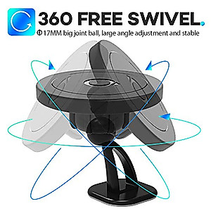 Quarble Magnetic Dashboard Car Mount Compatible with MagSafe Case iPhone 14 13 12 Pro Max Plus Mini, 360° Adjustable Phone Holder No Metal Plate Needed 2021 All New