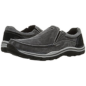 Skechers Men's Expected Avillo Moccasin, Black, 12 Medium US
