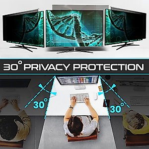 EZ-Pro Screen Protector Privacy Screen Panel for 27 inches (Screen Measured Diagonally) Computer Monitor, Anti Blue Light and Easy Installation, Screen Panel Size 14" Height x24.1 Width