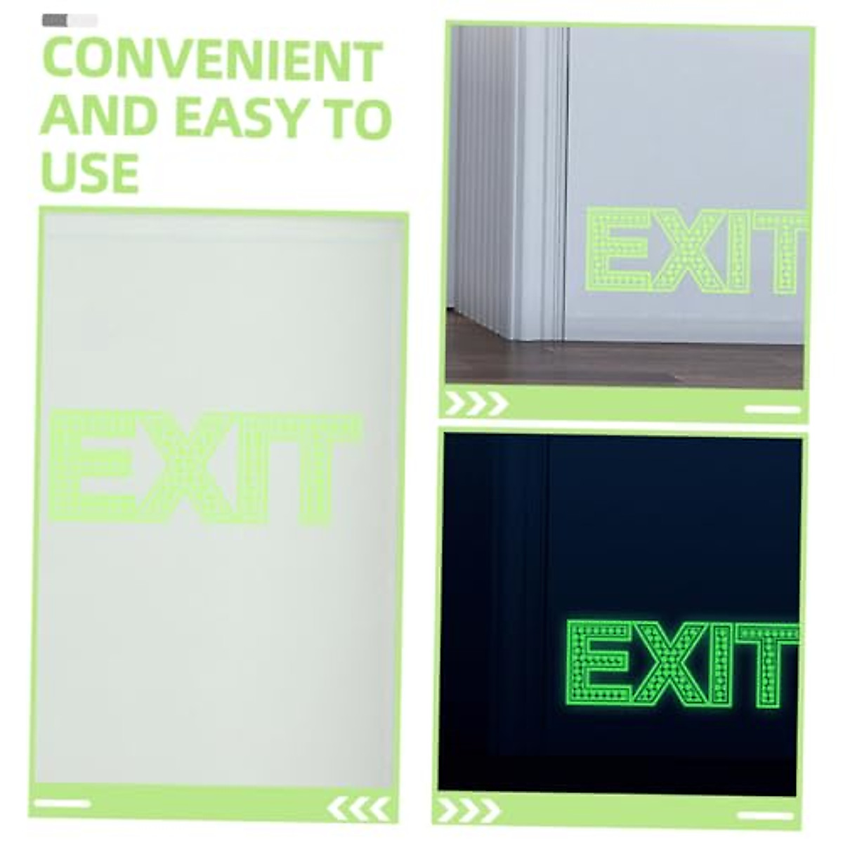 Veemoon 1set Export Sticker Stickers Signs Exit Sign Floor Guide Sticker Shopping Mall Exit Decal Way Indicator Sticker Indicator Floor Sticker Exit Sticker Direction Sticker The 2sheets