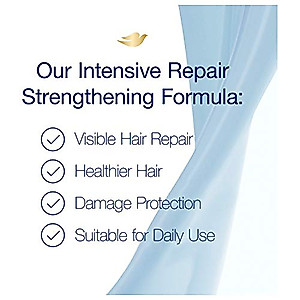 Dove Nutritive Solutions Strengthening Shampoo and Conditioner for Damaged Hair Intensive Repair Dry Hair Deep Formulas with Keratin Actives 12 oz, 2 Count