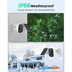 MaxiViz Solar Camera Outdoor Wireless, 2.4GHz Wi-Fi Security Camera with AI Motion Detection, Cameras for Home Security with 2K Color Night Vision, Two-Way Talk, IP66 Weatherproof, Cloud/SD Storage