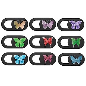 SOLUSTRE 9pcs Lens Cover Webcam Cover Cover Computer Tablet Cam Cover Limpiador De Tablet Privacy Cover Slide Heart-shaped Laptop Lens Cap Slideshow Slider Abs