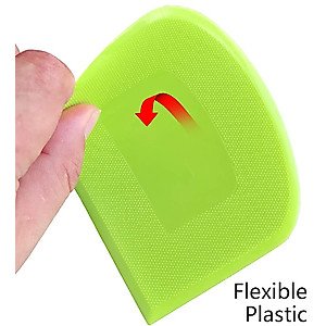 ALLTOP Bowl Spatula & Bench Scraper,Flexible Plastic Multipurpose Kitchen Pastry Cutter Tool,Food Scrappers for Bread Dough Baking Cake Fondant Icing,Set of 2 Pieces - White,Green