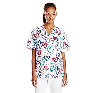 Cherokee Women's V-Neck Tunic Plus-Size, Heartbeat, XXX-Large