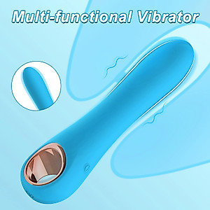 G Spot Vibrator Dildo, Tuitionua Realistic Silicone Dildos with 10 Vibration Modes, Soft Bendable Clitoral Vibrators, Vibrating Machine Massagers, Adult Sex Toys for Women Men(Blue)
