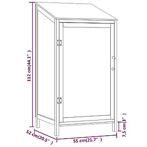 GOLINPEILO Wooden Garden Storage Shed, Outdoor Storage Cabinet, Garden Wood Tool Shed, Outside Wooden Shed Organizer for Yard, Patio, Deck and Porch, 21.7"x20.5"x44.1" Solid Wood Fir