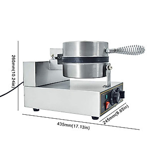 TAIMIKO Commercial Waffle Maker 1400W Nonstick Electric Waffle Machine Stainless Steel 110V Temperature and Time Control Waffle Bake Machine for Home,Commercial Use