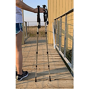 Mount Plus MP-HIKE4 Women and Children Mountain Tech Aluminum Adjustable Trekking Poles | Lightweight Quick Lock Walking Or Hiking Stick - 2 Set (4 Poles)