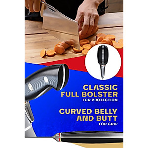 Dalstrong Meat Cleaver Knife - 7 inch - Centurion Series - Swedish 14C28N High Carbon Stainless Steel - G10 Handle - Razor Sharp Giftable Meat Cutting Knife - w/Sheath