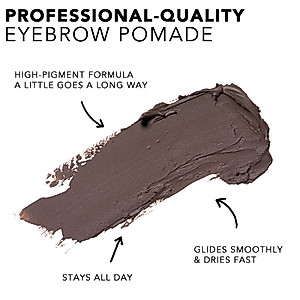 ALLROSE Eyebrow Stamp Stencil Kit - Waterproof Eye Brow Stamping Kit for Perfect Eyebrows with 20 Brow Stencils, Brow Stamp Stencil Kit, Dark Brown