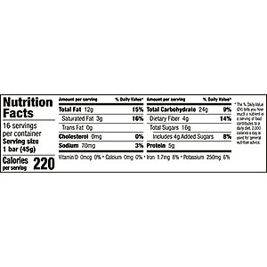 LÄRABAR Peanut Butter Chocolate Chip, Gluten Free Fruit & Nut Bar, 16 Ct