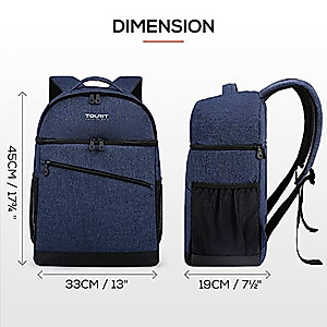 TOURIT Insulated Backpack Cooler Leak-Proof Backpack Lunch Box 28 Cans Double Deck Cooler Backpack