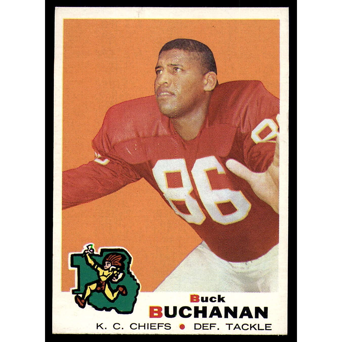 1969 Topps # 222 Buck Buchanan Kansas City Chiefs (Football Card) VG Chiefs Grambling