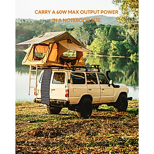 Foldable Solar Panel, LUMOPAL 60W Portable Folding Solar Charger Kit with USB-C PD60W 5V USB-A QC3.0 DC18-20V Ports,IP65 Waterproof for RVCamping Backpacking Compatible with Phone Tablet Power Station