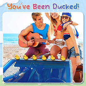 Leitee Rubber Ducks for Ducking You've Been Ducked Mini Bulk Yellow Rubber Duckies for Bath Toys Birthday Game Pool Party Favors(72 Pcs,Cute)