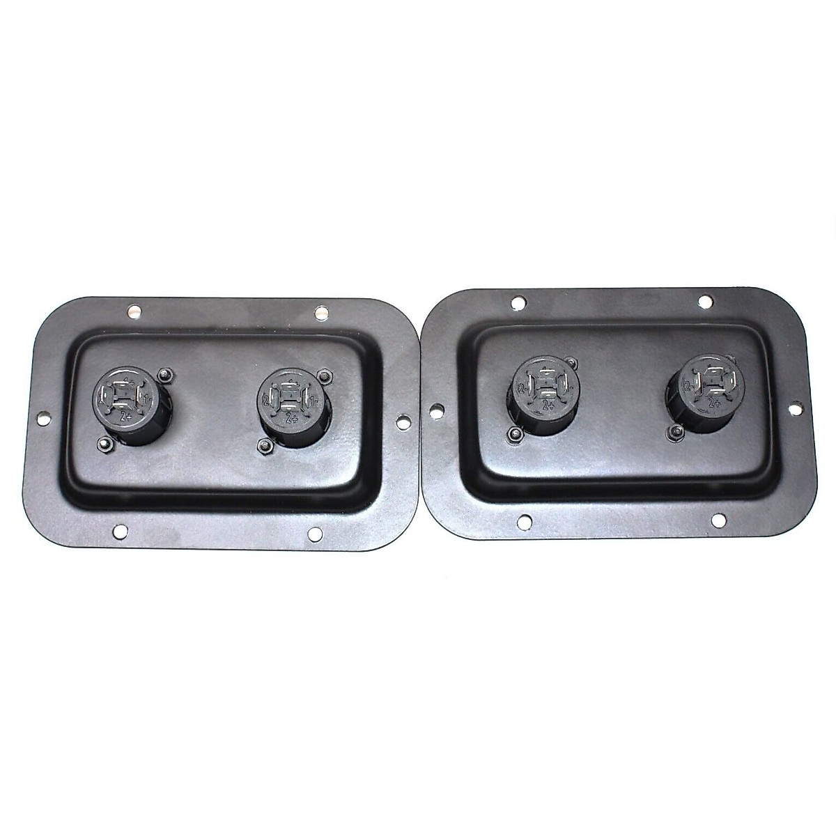 (2) Two Genuine Neutrik NL4MPXX Dual SpeakON Jack Plates for Speakers