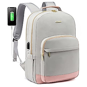 LOVEVOOK Laptop Backpack for Women Fashion Work Backpack Large Capacity Nurse Teacher Bag Cute Computer Bookbag with Separate Laptop Compartment 15.6 Inch for Business,Travel, School, College