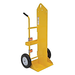 Vestil CYL-EH Steel Torch Cart-Lift Eye with Pneumatic Wheels 23 in. x 34-1/2 in. x 66-3/8 in. 500 Lb. Capacity Yellow