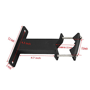 KSWLOR Patio Umbrella Holder Stand, Heavy-Duty Umbrella Clamp,Outdoor Umbrella Base Umbrella Clamp Mount Bracket for Deck Balcony Bench Courtyard Outdoor Railing Antenna Mast Clamp (Fit MAX OD 2 inch)