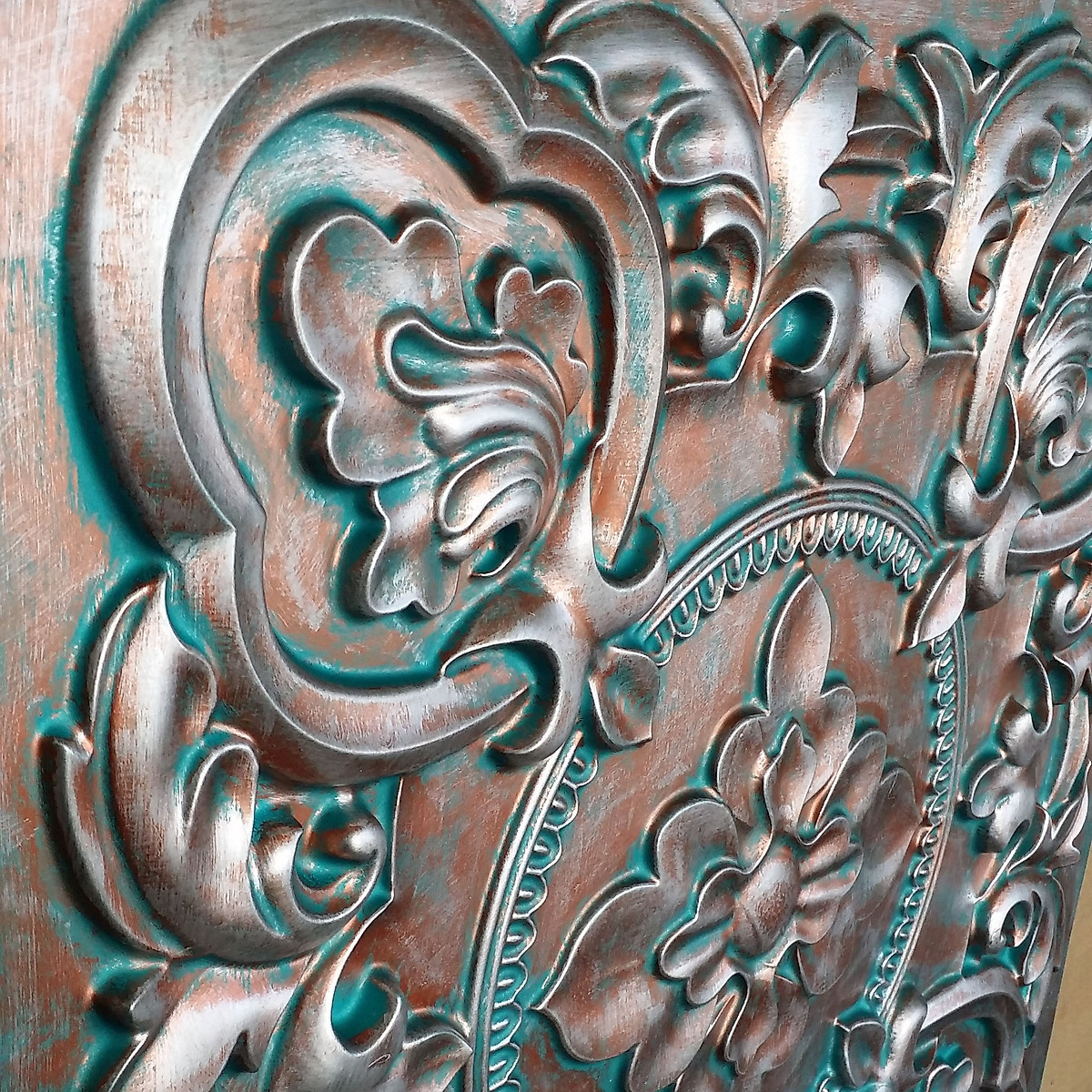 PLASTDECOR Tin Ceiling Tile Faux finishes Green Rust Copper PL30 Pack of 10pcs